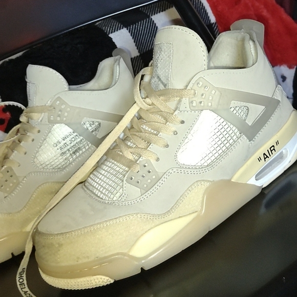 Jordan | Shoes | Offwhite Air Jordan Retro 4 Sail | Poshmark
